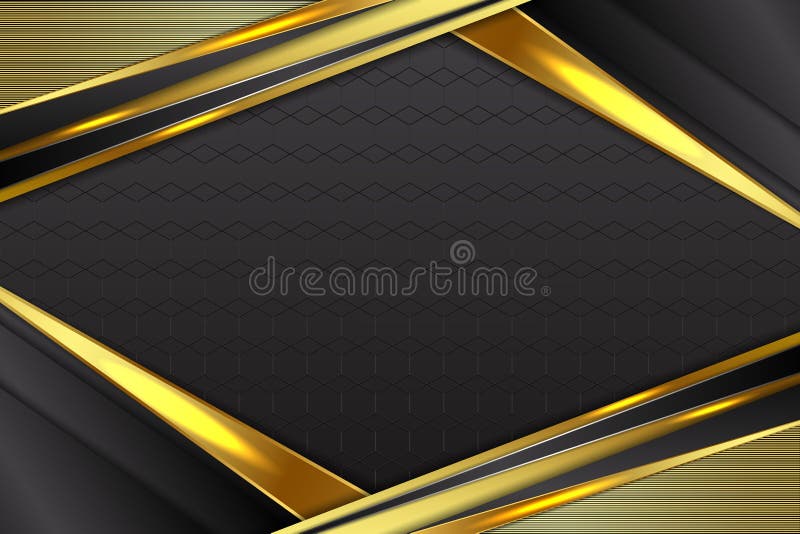 Abstract Background Triangle Shape with Gold and Black Color Stock ...