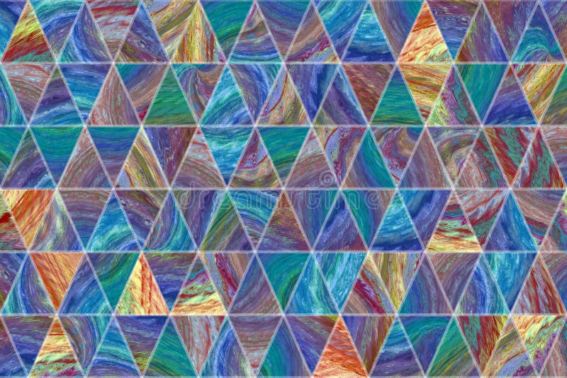 Abstract Background with Triangle Strip. Digital, Colorful, Pattern ...