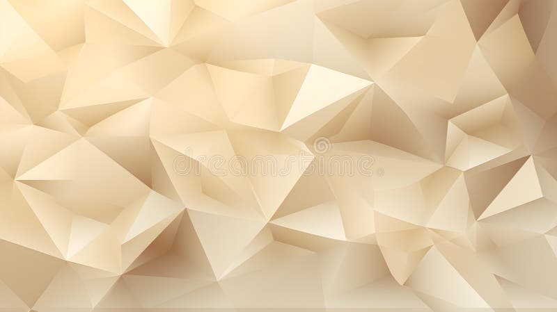 Abstract Background of Triangular Patterns in Beige Colors. Low Poly ...
