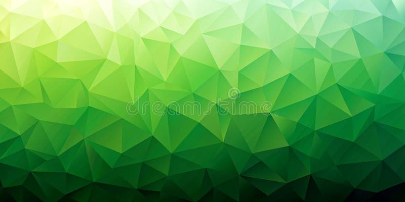 Abstract Background of Triangular Patterns in Green Colors Low Poly Wallpaper AI-Created Content ...