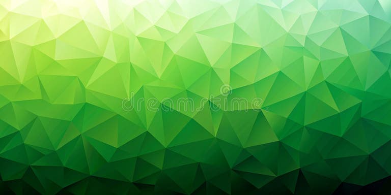 Abstract Background of Triangular Patterns in Green Colors Low Poly Wallpaper AI-Created Content ...