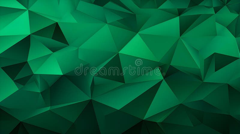 Abstract Background of Triangular Patterns in Green Colors. Low Poly Wallpaper Stock ...