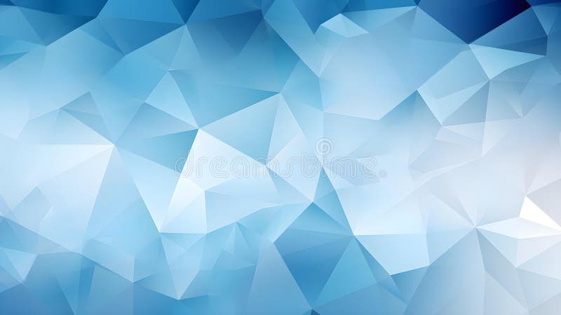 Abstract Background of Triangular Patterns in Light Blue Colors. Low ...