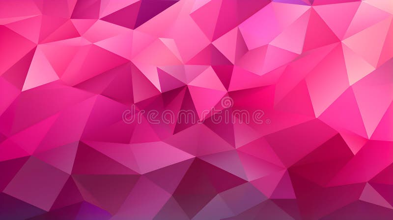 Abstract Background of Triangular Patterns in Magenta Colors. Low Poly ...