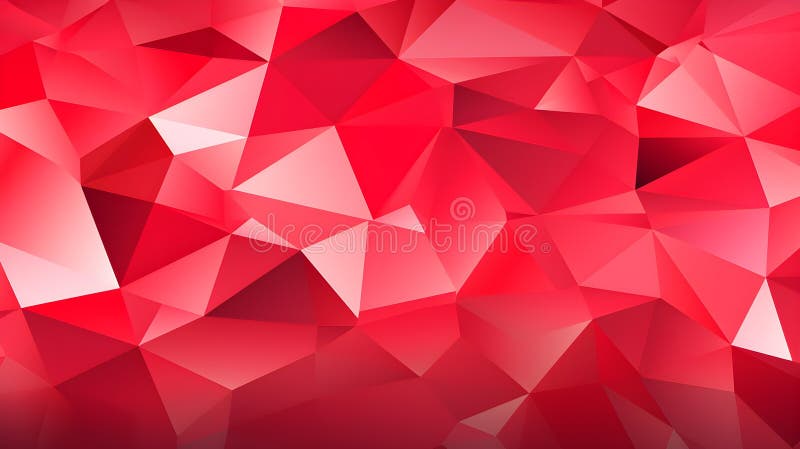 Abstract Background of Triangular Patterns in Ruby Colors. Low Poly ...