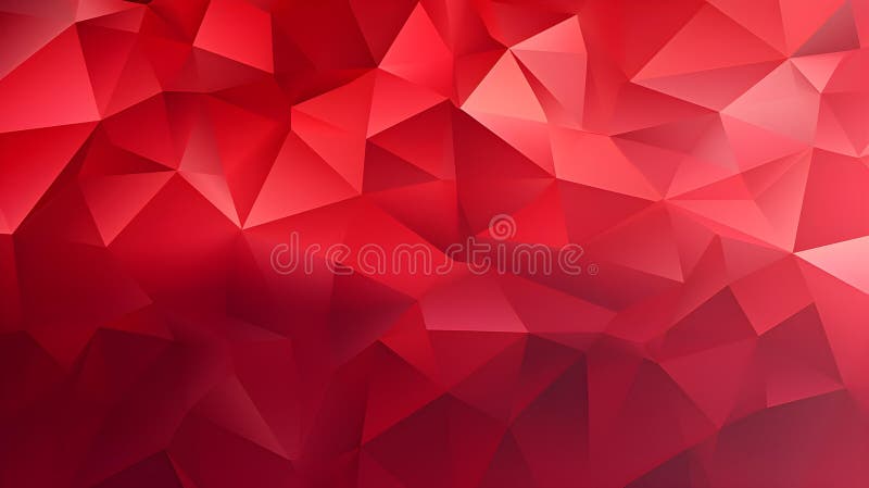 Abstract Background of Triangular Patterns in Ruby Colors. Low Poly ...