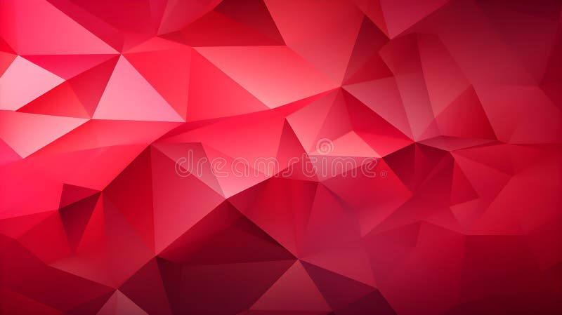 Abstract Background of Triangular Patterns in Ruby Colors. Low Poly ...