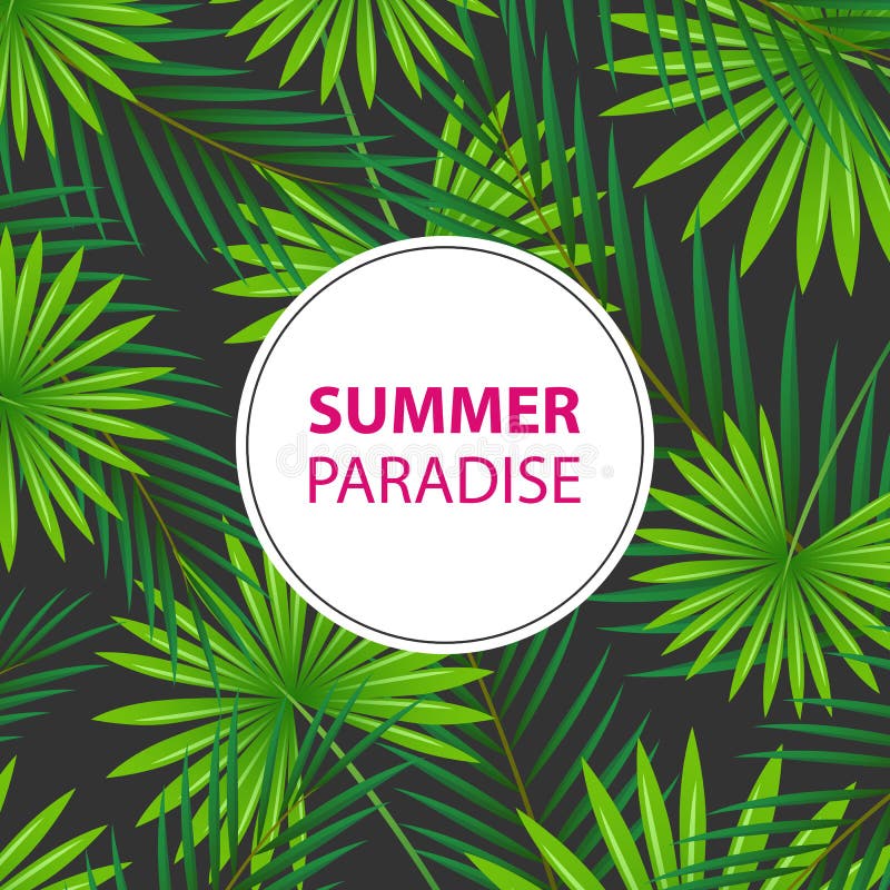 Abstract Background with Tropical Leaves Stock Illustration ...