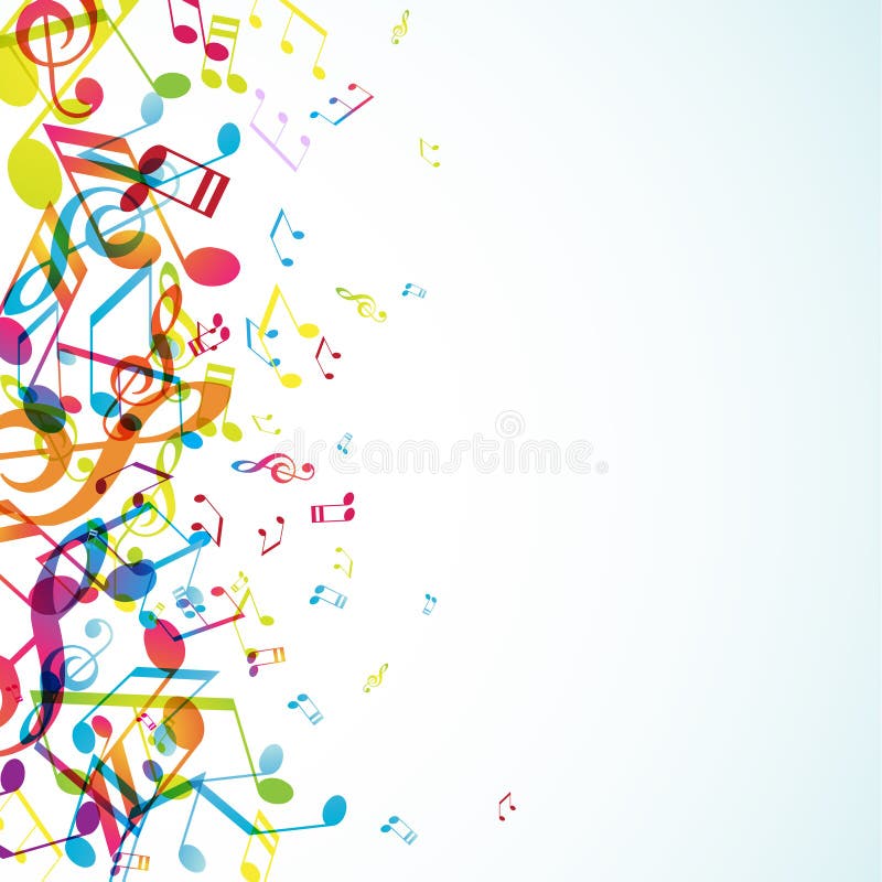 Rainbow Music Note Background Stock Vector - Illustration of music ...