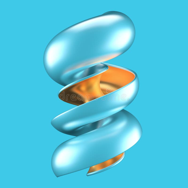 Abstract Background with Turquoise and Gold. 3d Illustration, 3d ...