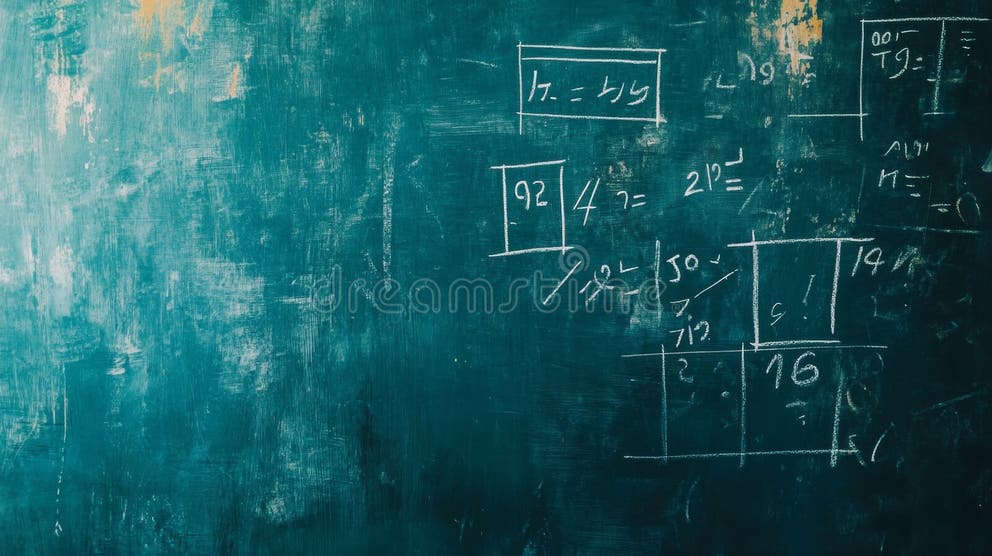 Abstract Background with Unrecognizable Mathematical Equations ...