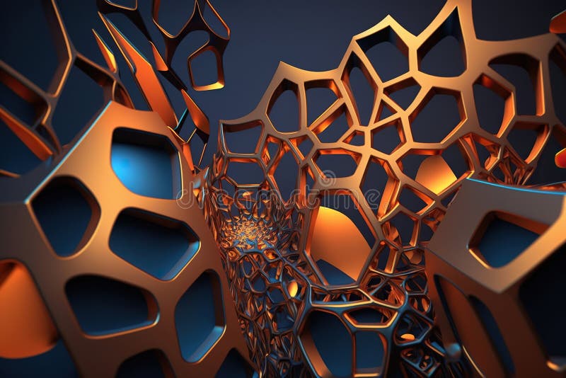 Abstract Background Using Building Pattern with Metallic Texture and ...