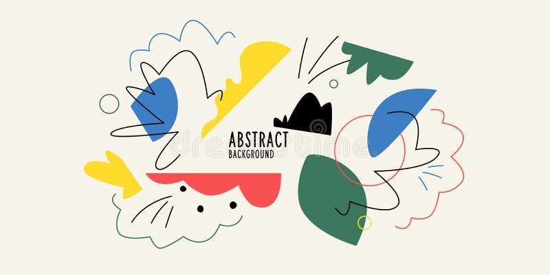 Abstract Background with Various Hand-drawn Elements in the Doodle ...