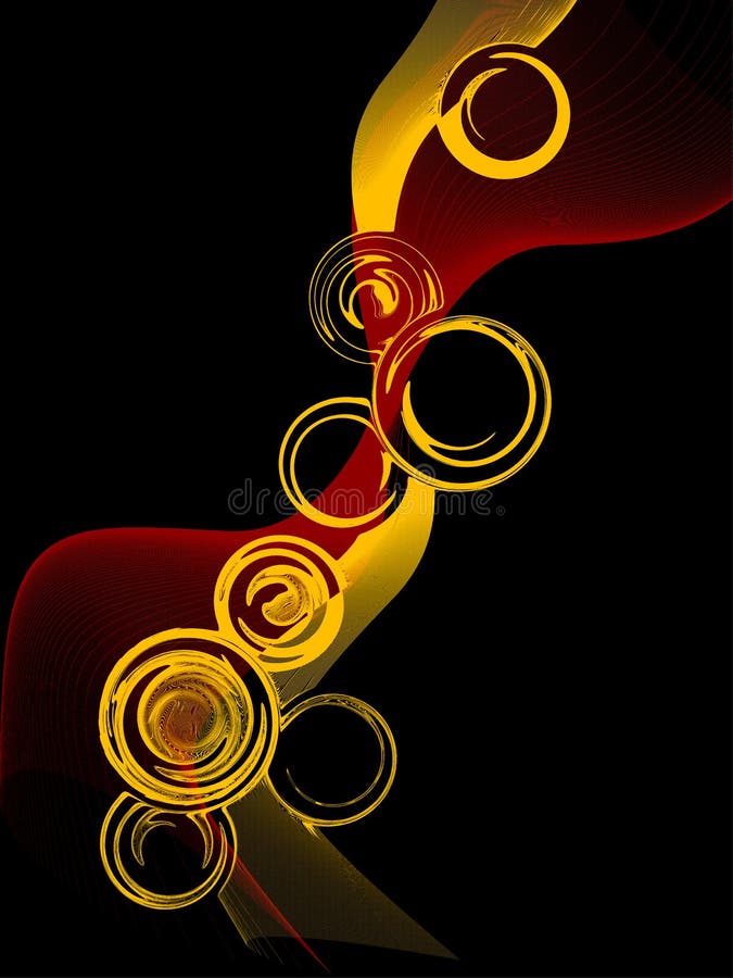 Gold Red Swirls Background stock illustration. Illustration of abstract ...