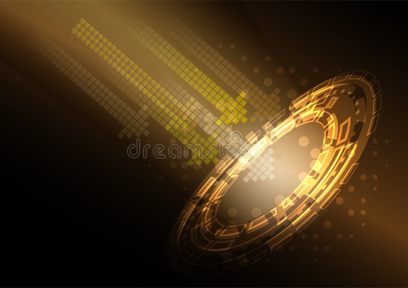 Celestial Object Move To Tech Wheel Stock Vector - Illustration of ...