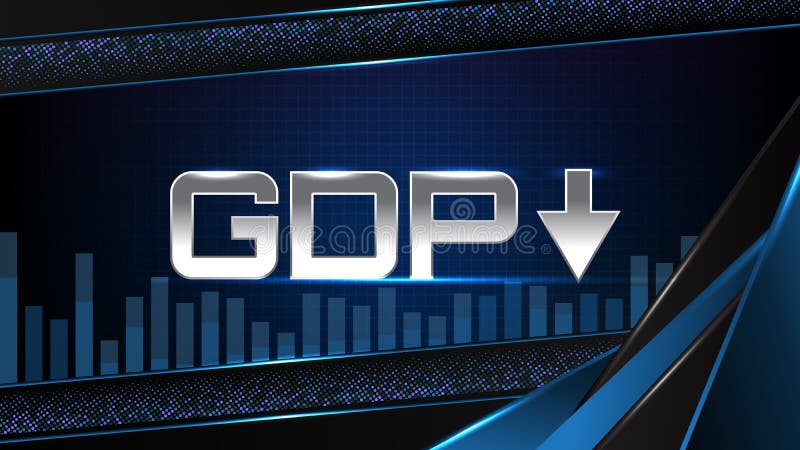 Background Vector of Blue Decreasing Economic Growth or GDP Stock ...