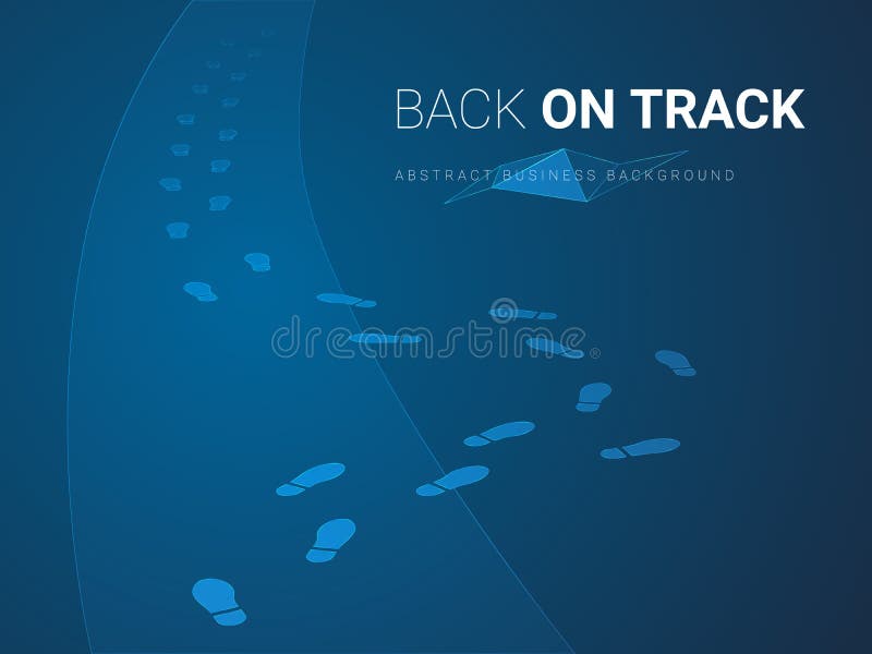 Abstract Background Vector Depicting Getting Back on Track in Shape of ...