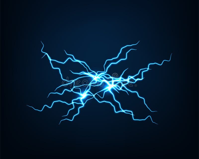 Abstract Background Vector Electric Light. Spark Flash Effect. Bright ...