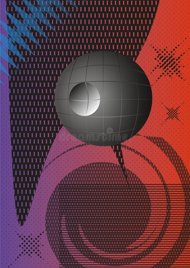 Abstract Background Vector Lines and Balls Stock Vector - Illustration ...