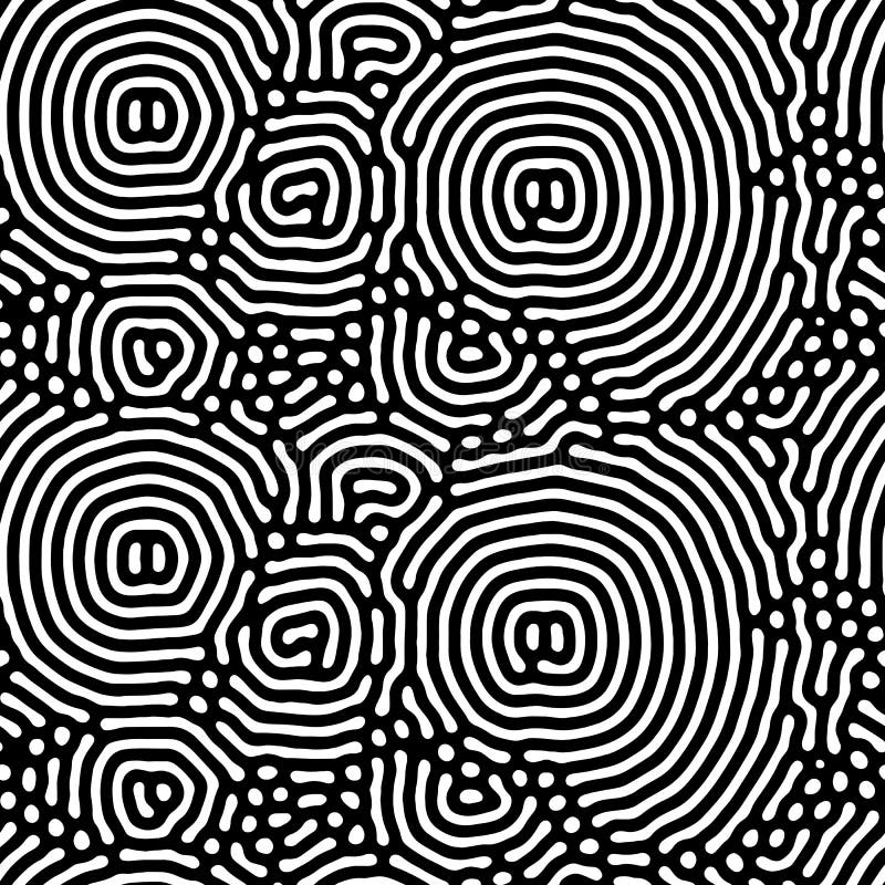 Abstract Organic Lines Seamless Patterns Vector Backgrounds Set. Modern ...