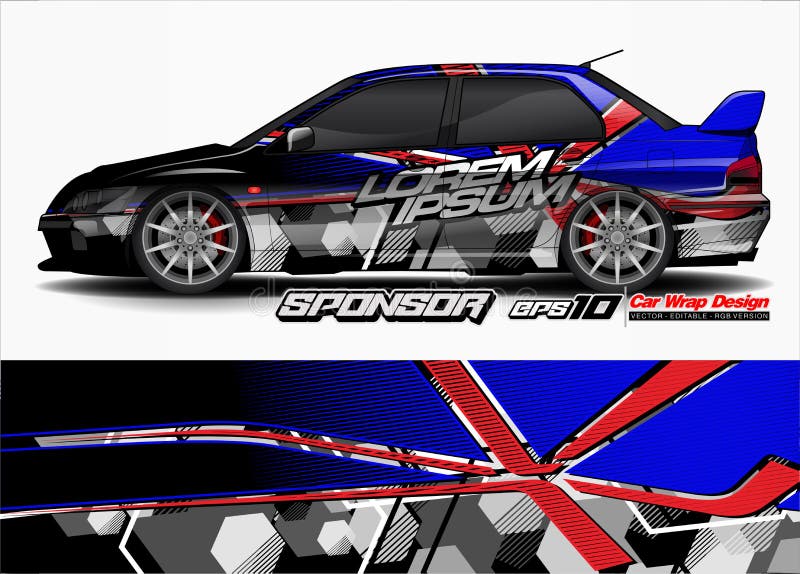 Abstract Background Vector for Racing Car Wrap Design and Vehicle ...