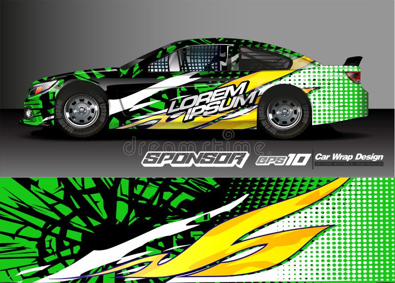 Abstract Background Vector for Racing Car Wrap Design and Vehicle ...
