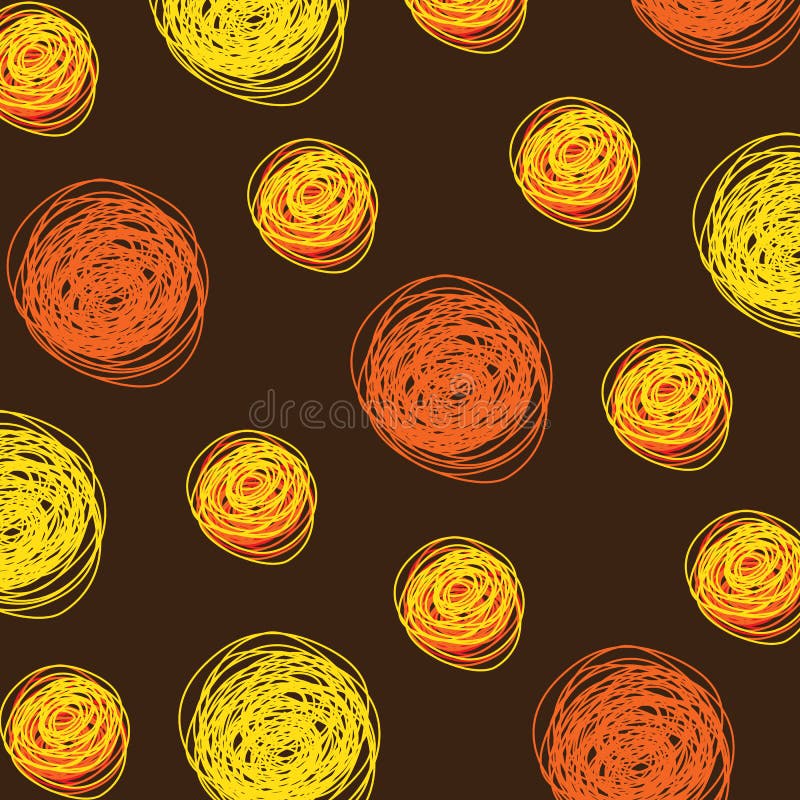 Abstract Background Vector with Round Doodles Pattern Stock Vector ...