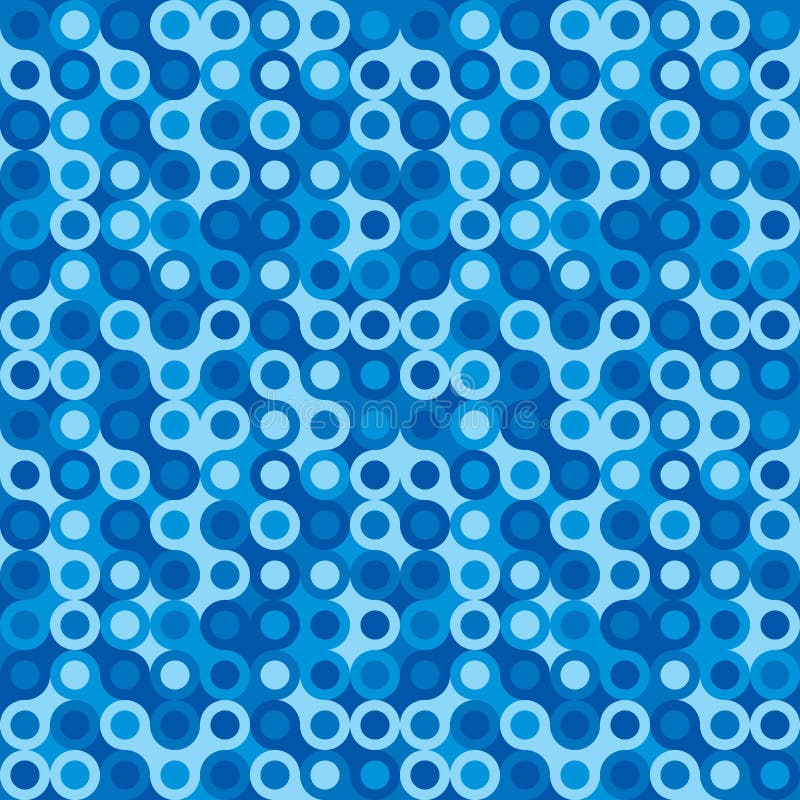 Abstract Background - Vector Seamless Pattern in Blue Color. Stock ...