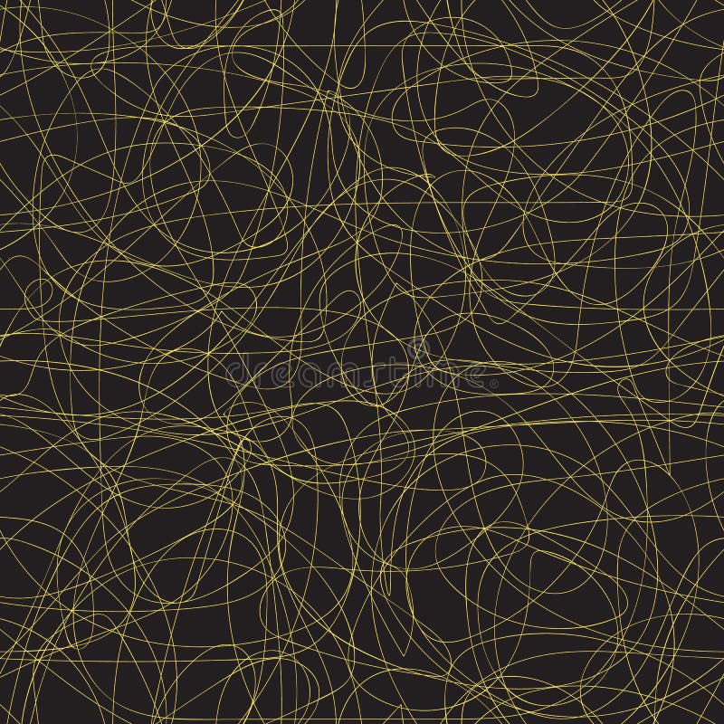 Messy Lines. Complex Way To Easy Scribbled Round Chaos, Difficult Route ...