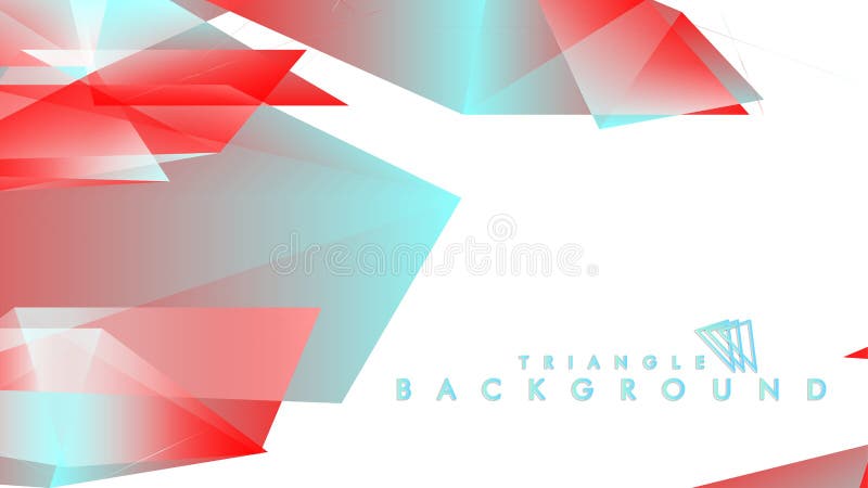 Abstract Background Vector Triangle Pattern With Red And Blue Gradient Colors Stock Vector