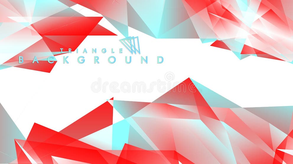 Abstract Background Vector Triangle Pattern With Red And Blue Gradient Colors Stock Vector