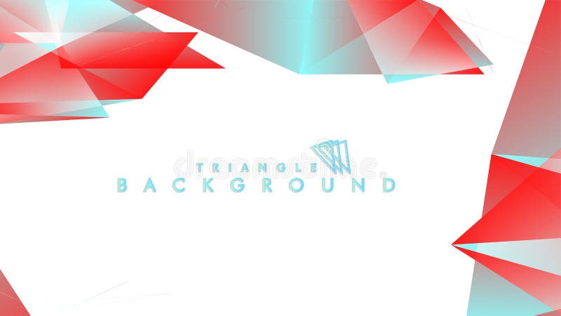 Abstract Background Vector Triangle Pattern With Red And Blue Gradient Colors Stock Vector