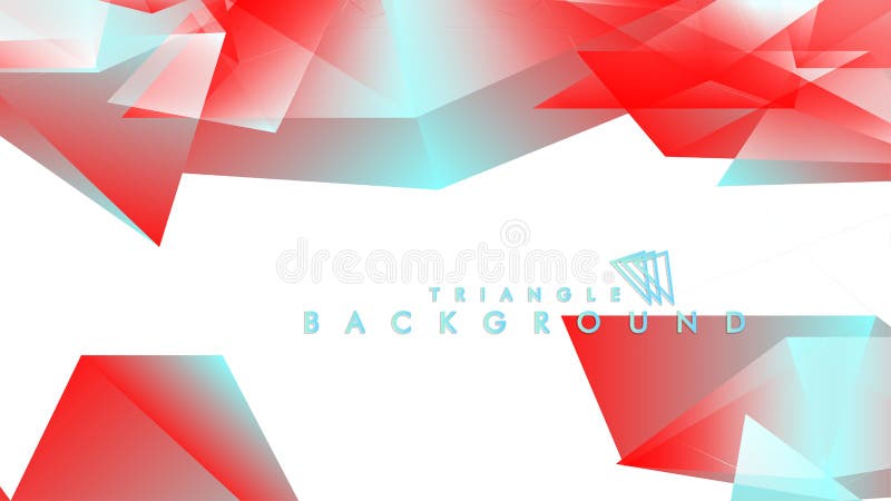 Abstract Background Vector Triangle Pattern With Red And Blue Gradient Colors Stock Vector