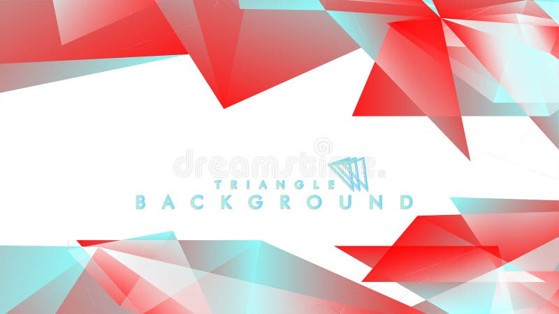 Abstract Background Vector Triangle Pattern With Red And Blue Gradient Colors Stock Vector