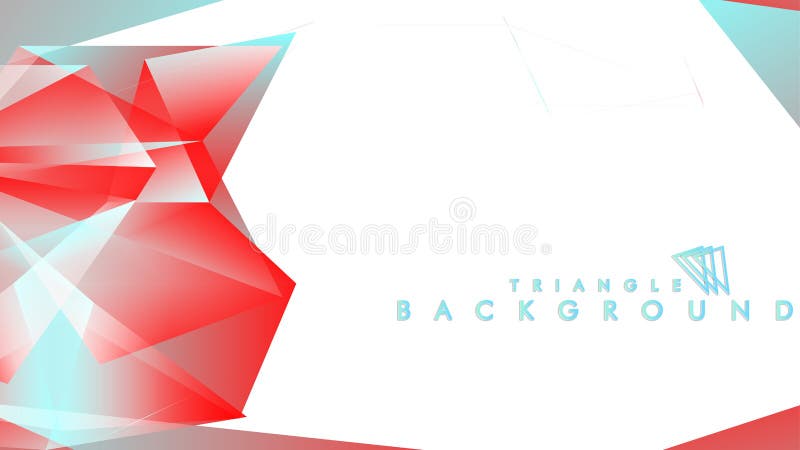 Abstract Background Vector Triangle Pattern With Red And Blue Gradient Colors Stock Vector