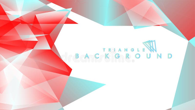 Abstract Background Vector Triangle Pattern With Red And Blue Gradient Colors Stock Vector