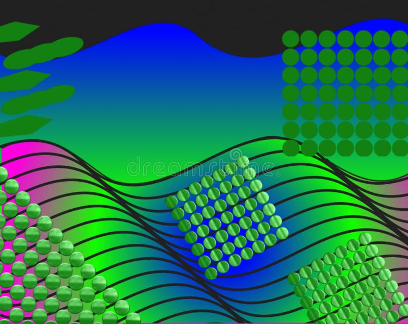 Abstract Background Vector Wave Small Ball Stock Illustration ...