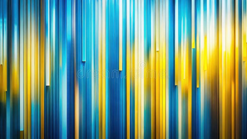 Abstract Background of Vertical Bright Yellow and Blue Stripes ...