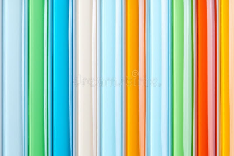 An Abstract Background with a Vertical Line Pattern of Wavy Glass. the ...