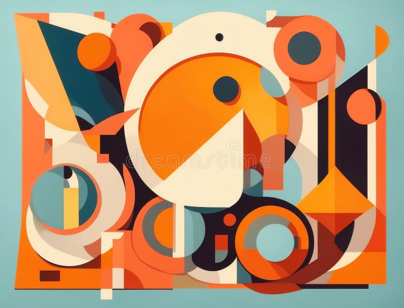 Abstract Background Vintage Flat Art Concepts, Simple Shapes and Forms ...