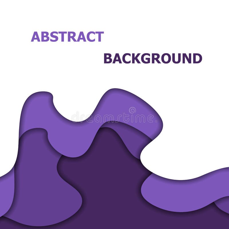 Abstract Background with Violet Paper Cut Stock Vector - Illustration ...