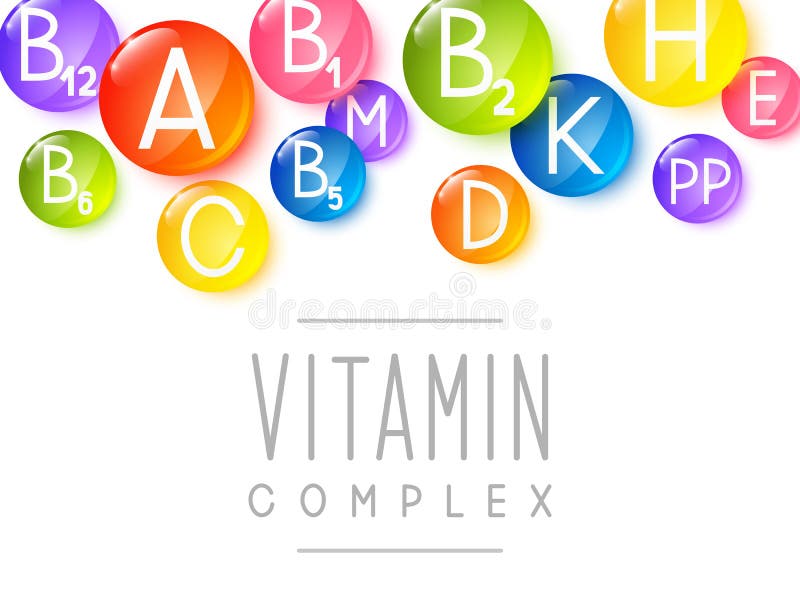 Vitamins. Abstract Background Stock Vector - Illustration of health ...