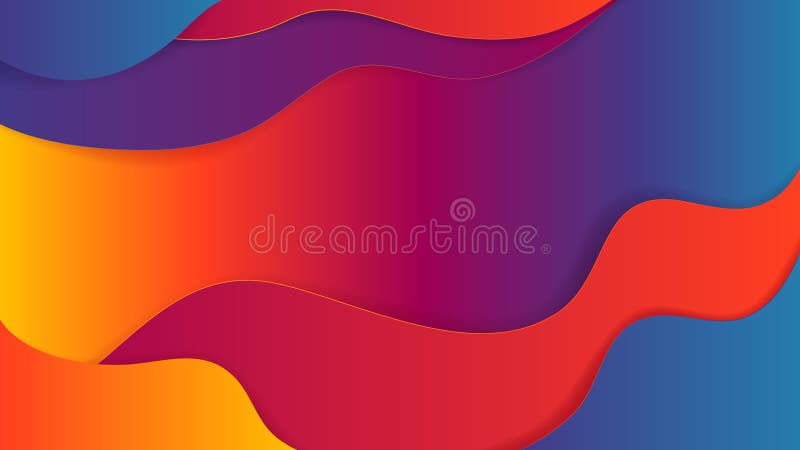 Abstract Background, Vivid Warm Color Wavy Gradient Stock Vector ...