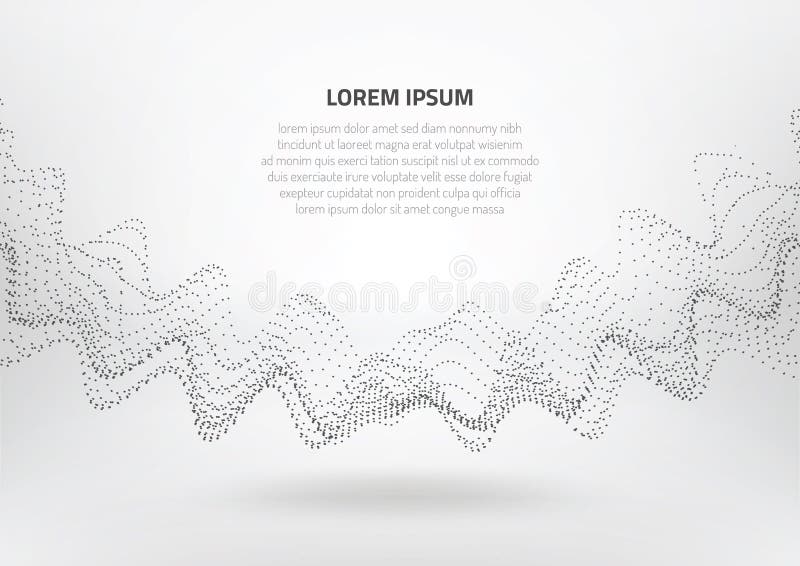 Abstract Background with Volumetric Forms of Particles. Particle ...