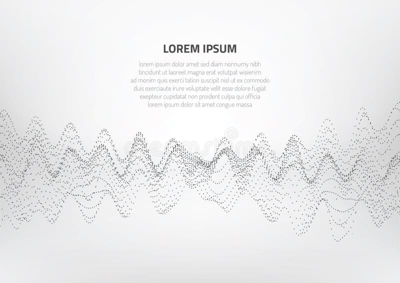 Abstract Background with Volumetric Forms of Particles. Particle ...