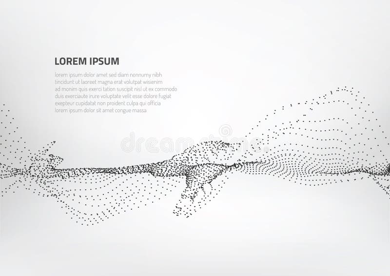 Abstract Background with Volumetric Forms of Particles. Particle ...