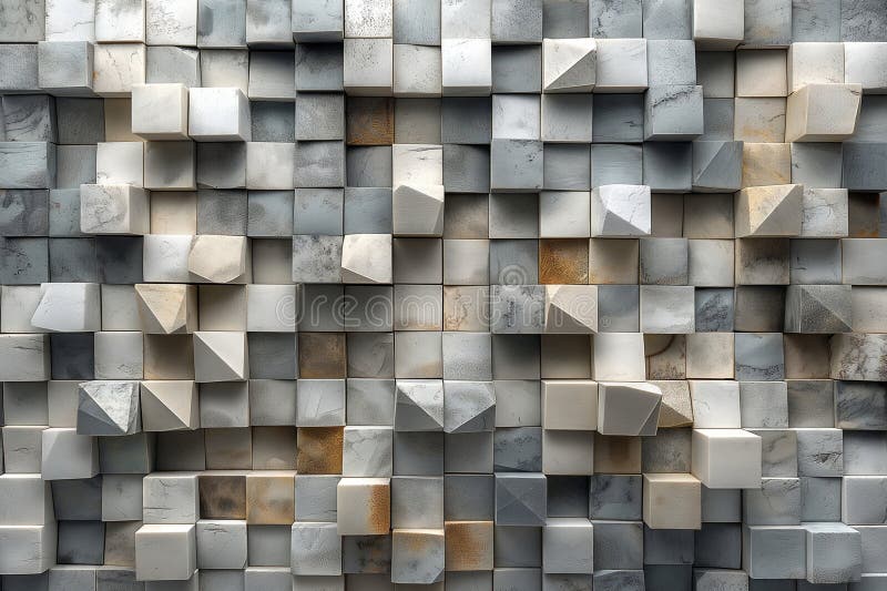 Abstract Background of a Wall Made of Gray and White Tiles, Geometric ...