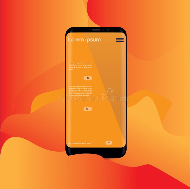 Mobile App Application Background Wallpaper Template Mockup Stock ...