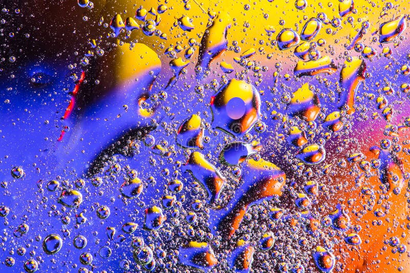 Abstract Background with Water Bubbles. Macro Shot of Air or Molecule ...