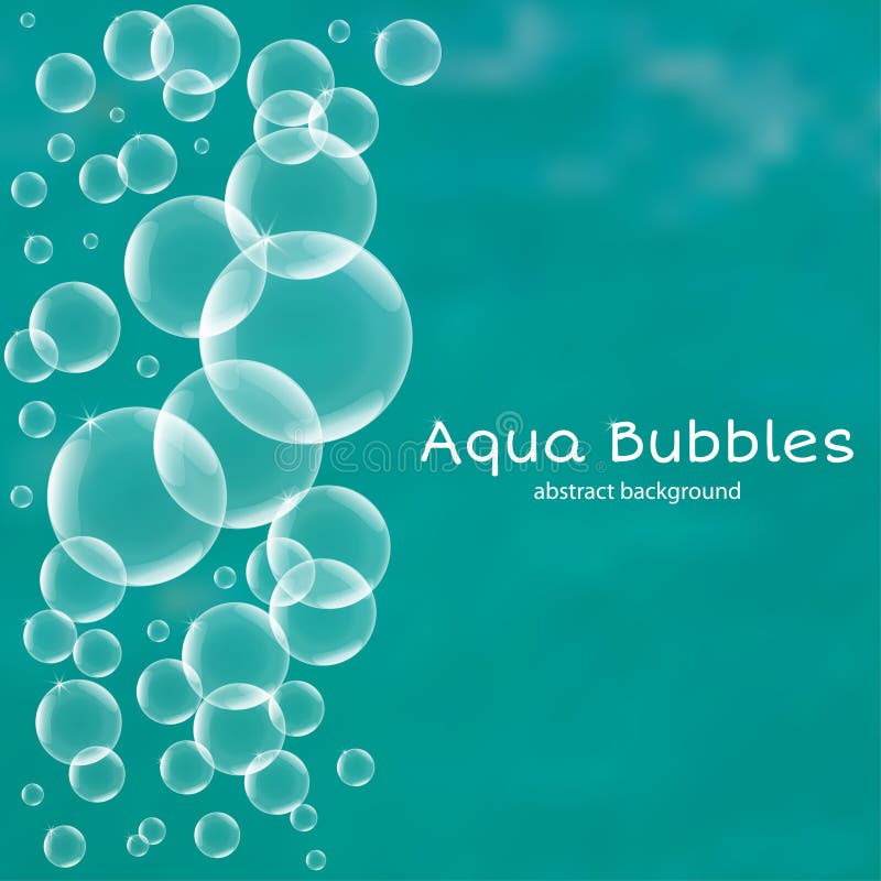 Underwater Background. Blue Sea Water and Bubbles Stock Vector ...